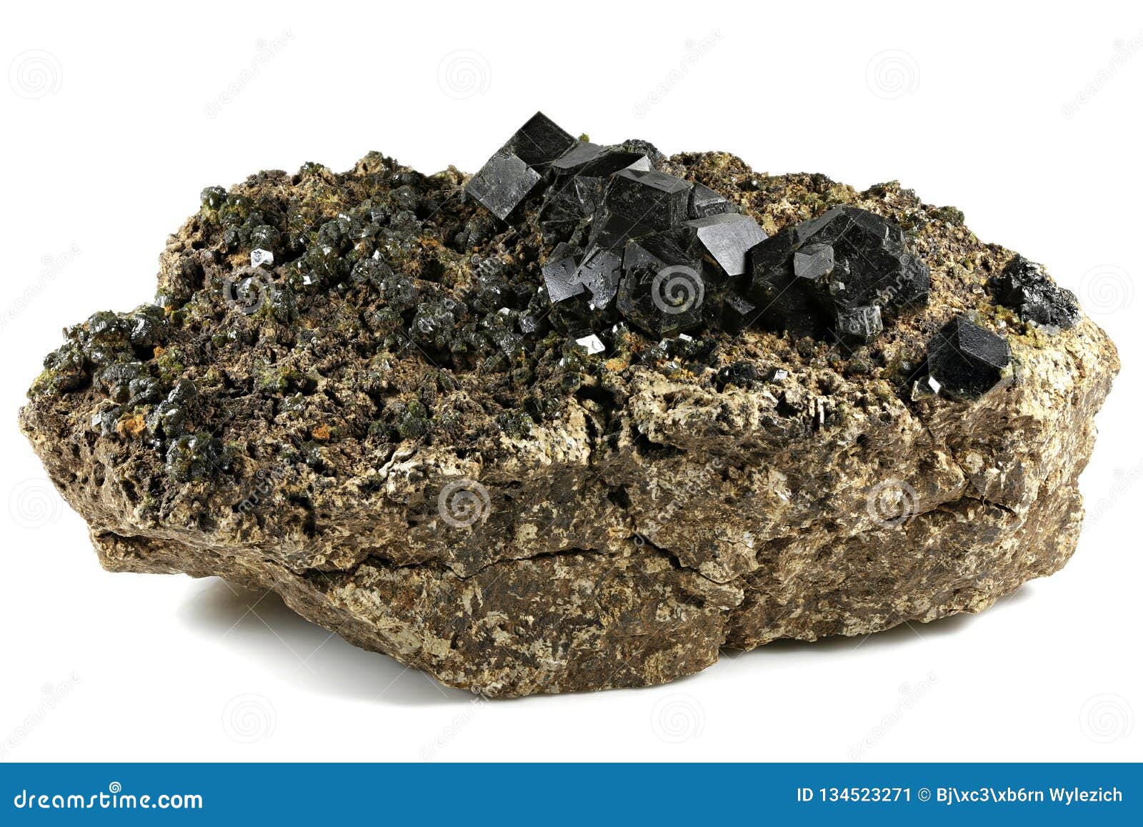 Melanite stock image. Image of background, matrix, andradite - 134523271