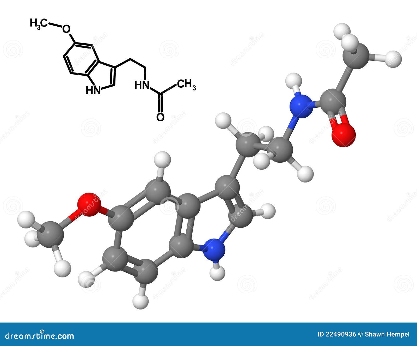 Melatonin stock illustration. Illustration of formula - 22490936