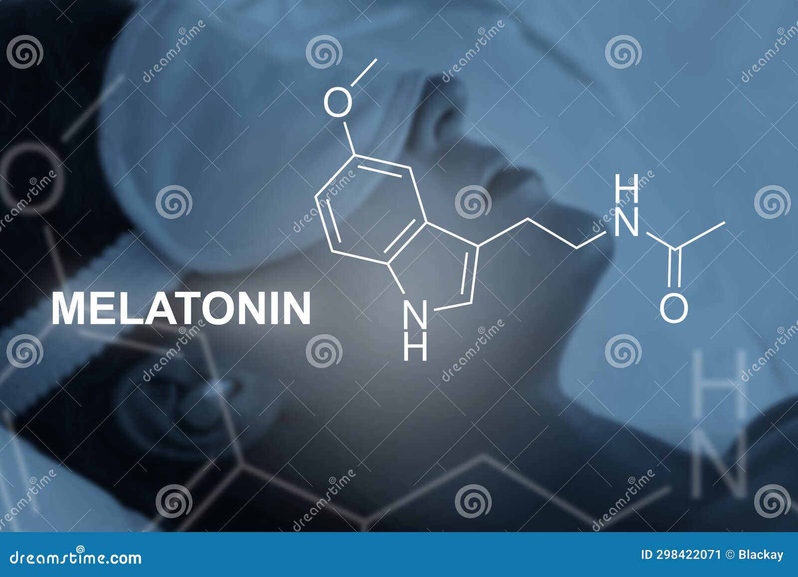 Melatonin, Skeletal Formula And Molecular Structure Vector Illustration ...