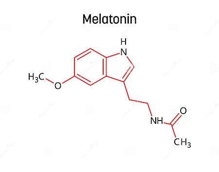 Melatonin Structural Formula of Molecular Structure Stock Vector ...