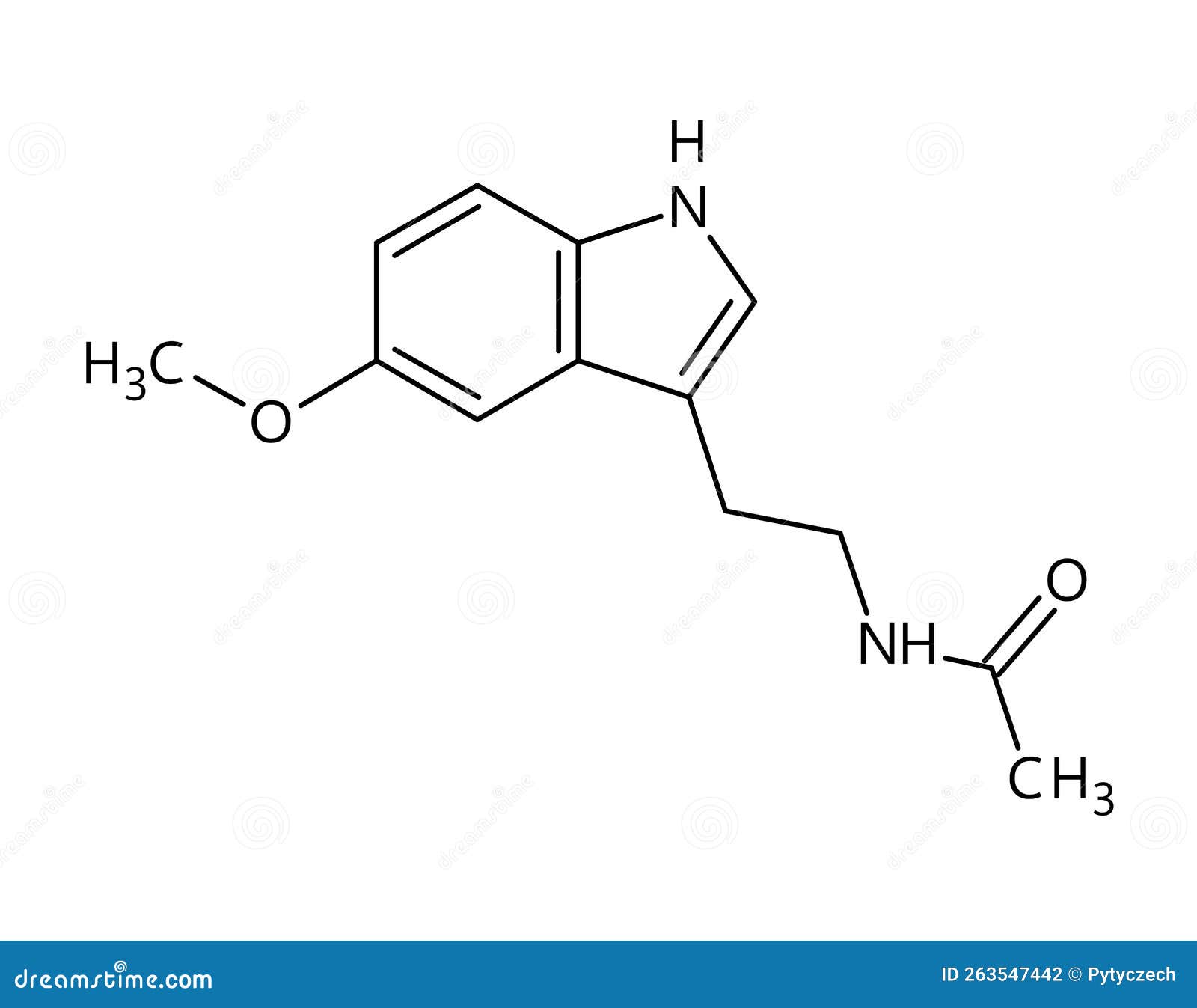 Melatonin Structural Formula of Molecular Structure Stock Vector ...