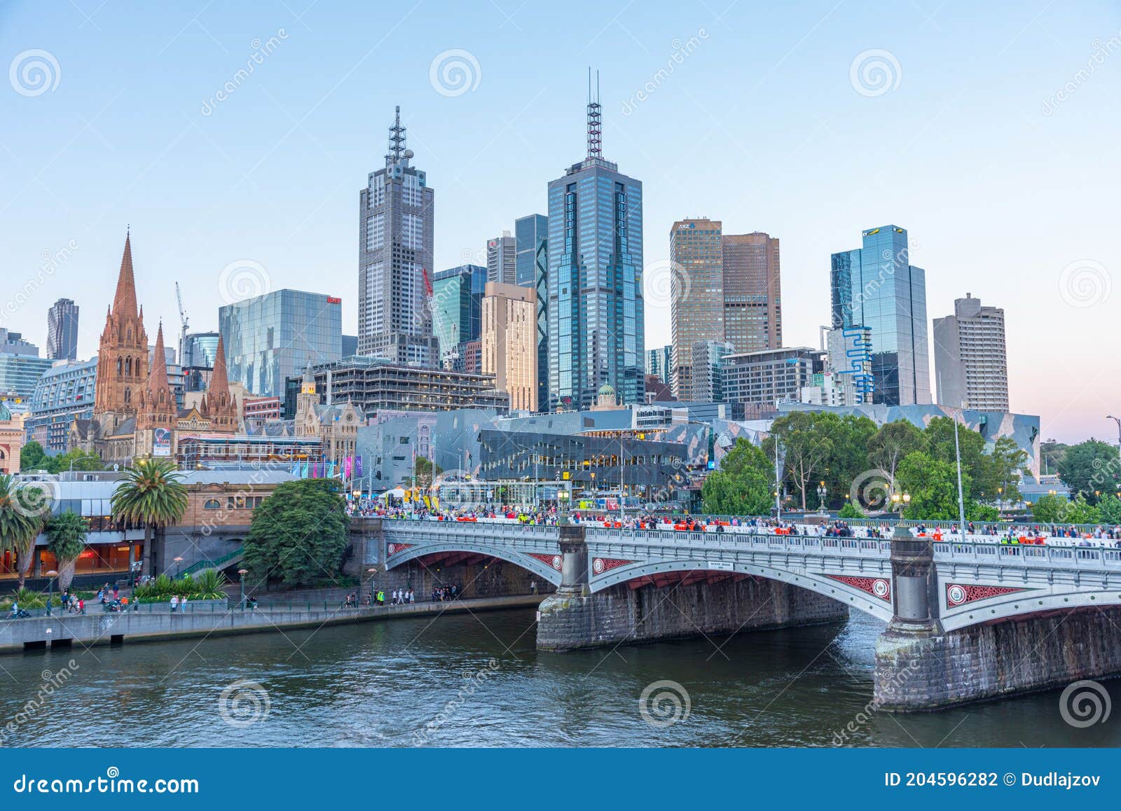 MELBOURNE, AUSTRALIA, DECEMBER 31, 2019: Skyline of Melbourne Viewed ...
