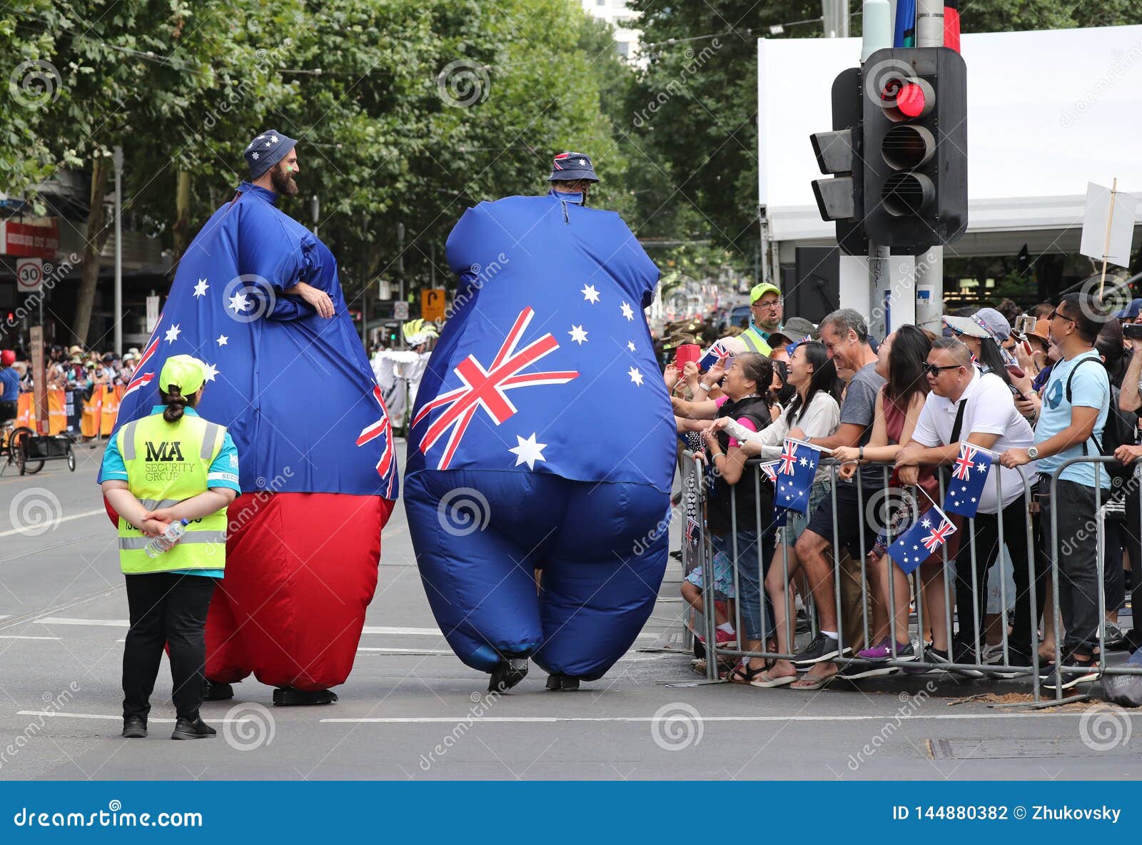 Participants Marching during 2019 Australia Day Parade in Melbourne ...