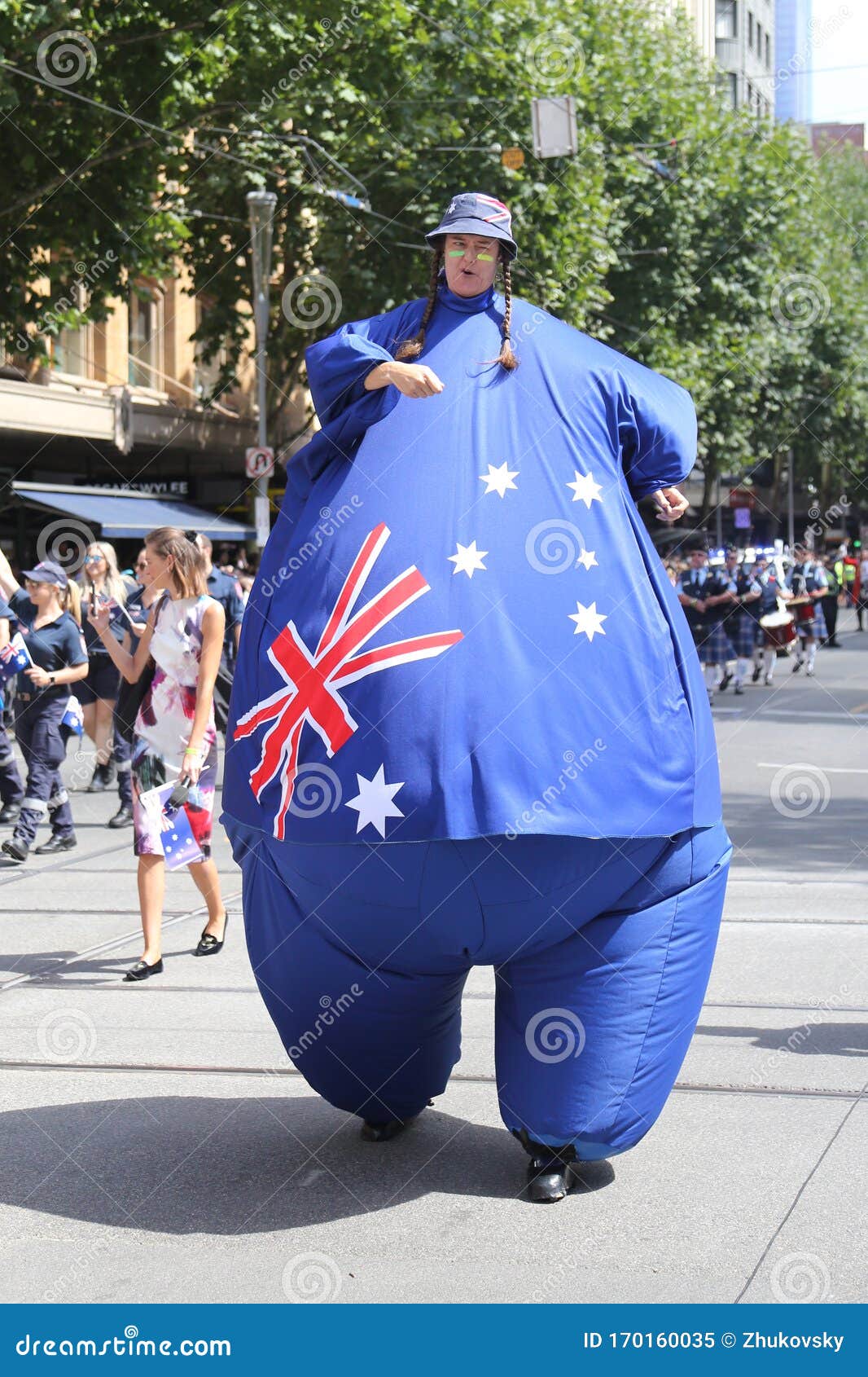Participants Marching during 2019 Australia Day Parade in Melbourne ...