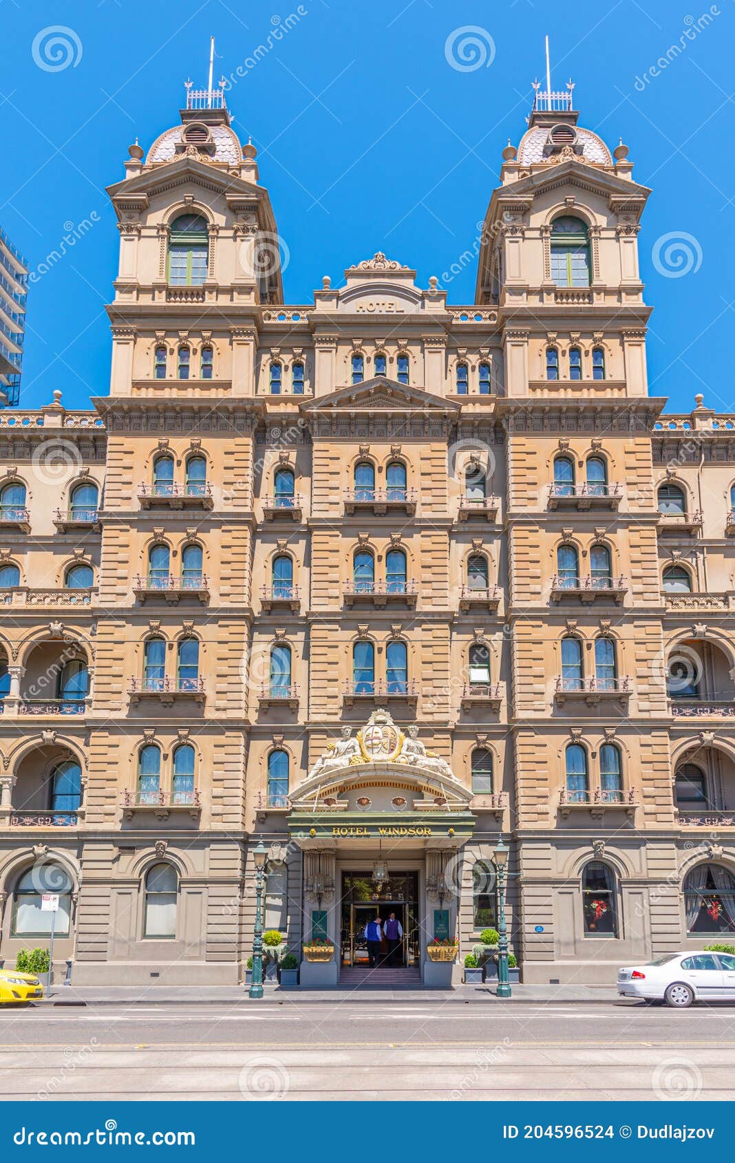 MELBOURNE, AUSTRALIA, JANUARY 1, 2020: Windsor Hotel in Center of ...
