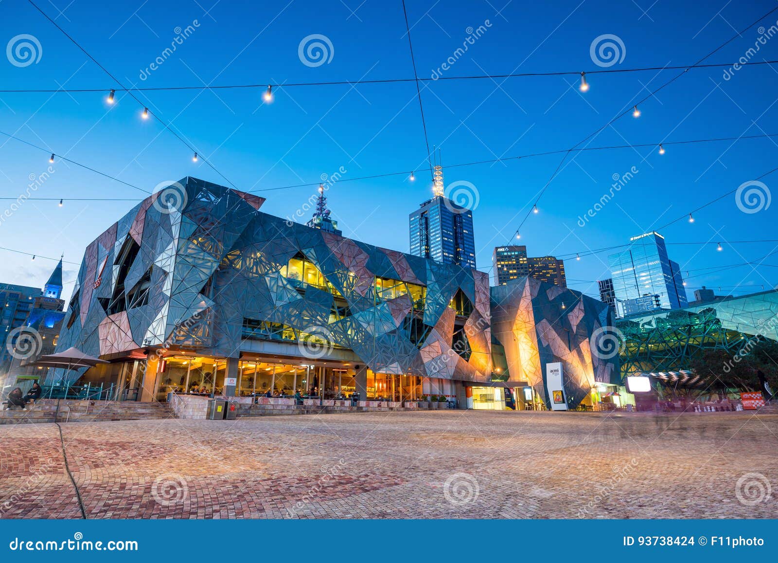 Federation Square in Melbourne Editorial Stock Image - Image of public ...