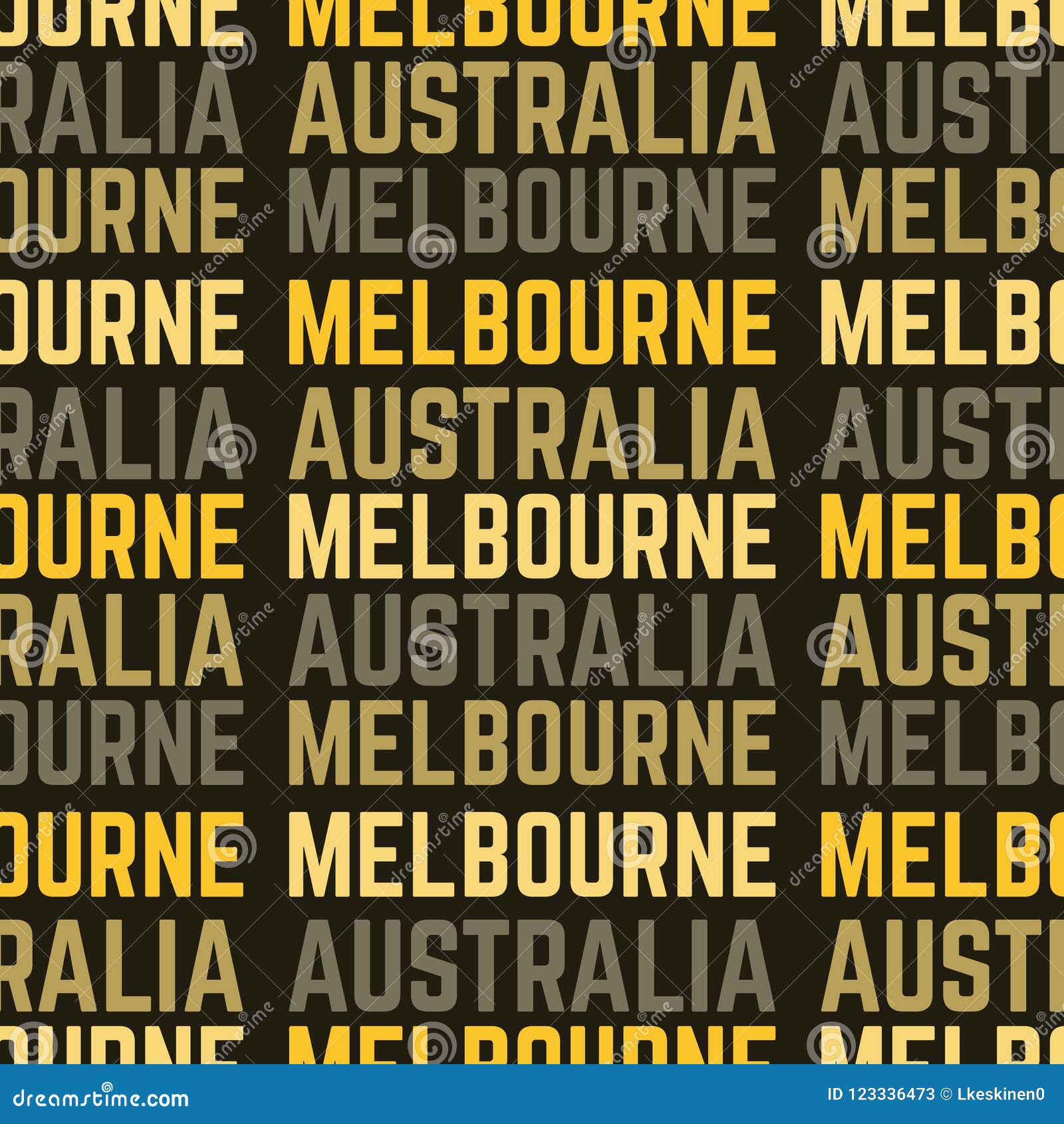 Melbourne, Australia Seamless Pattern Stock Vector - Illustration of ...