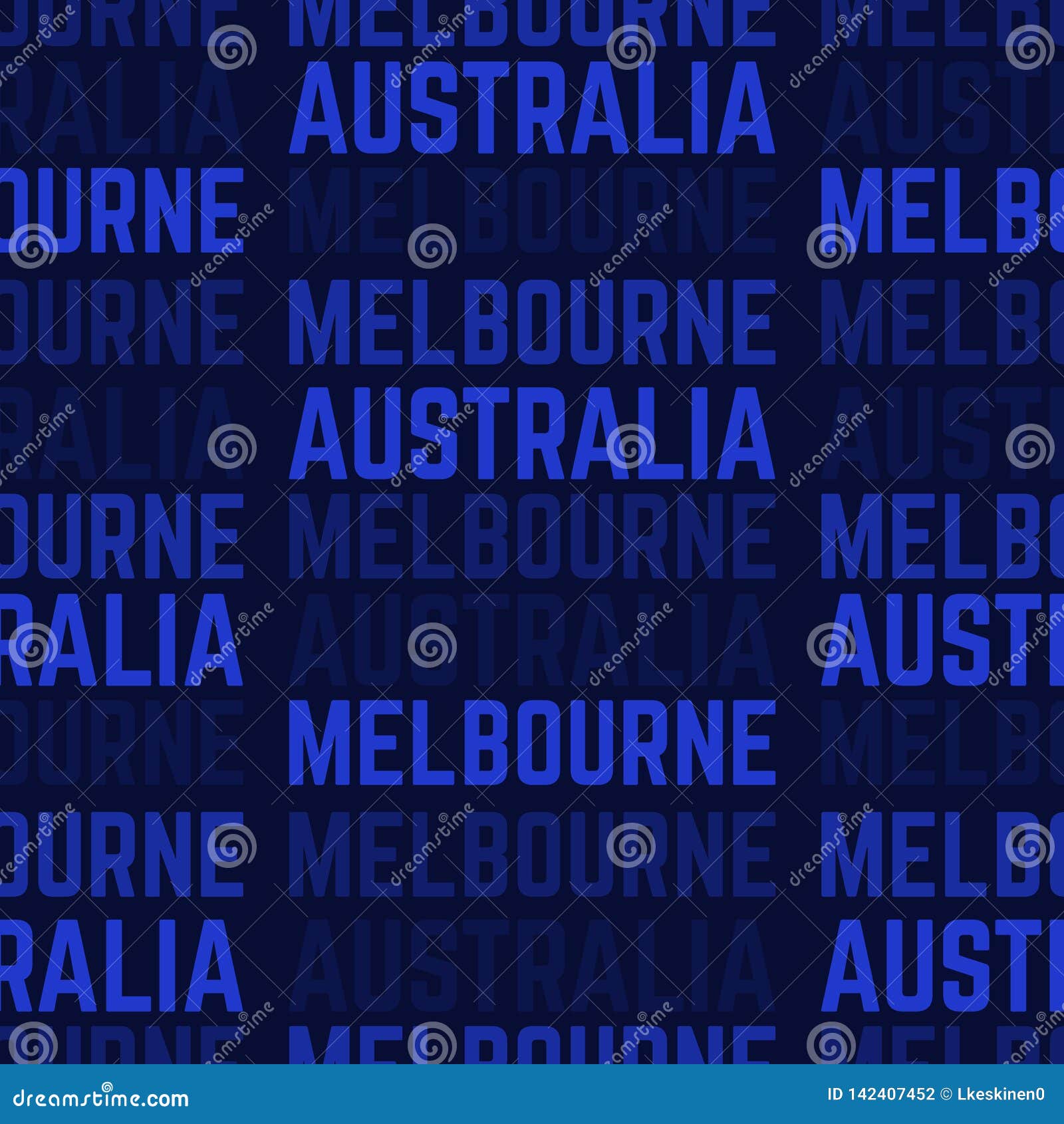 Melbourne, Australia Seamless Pattern Stock Vector - Illustration of ...