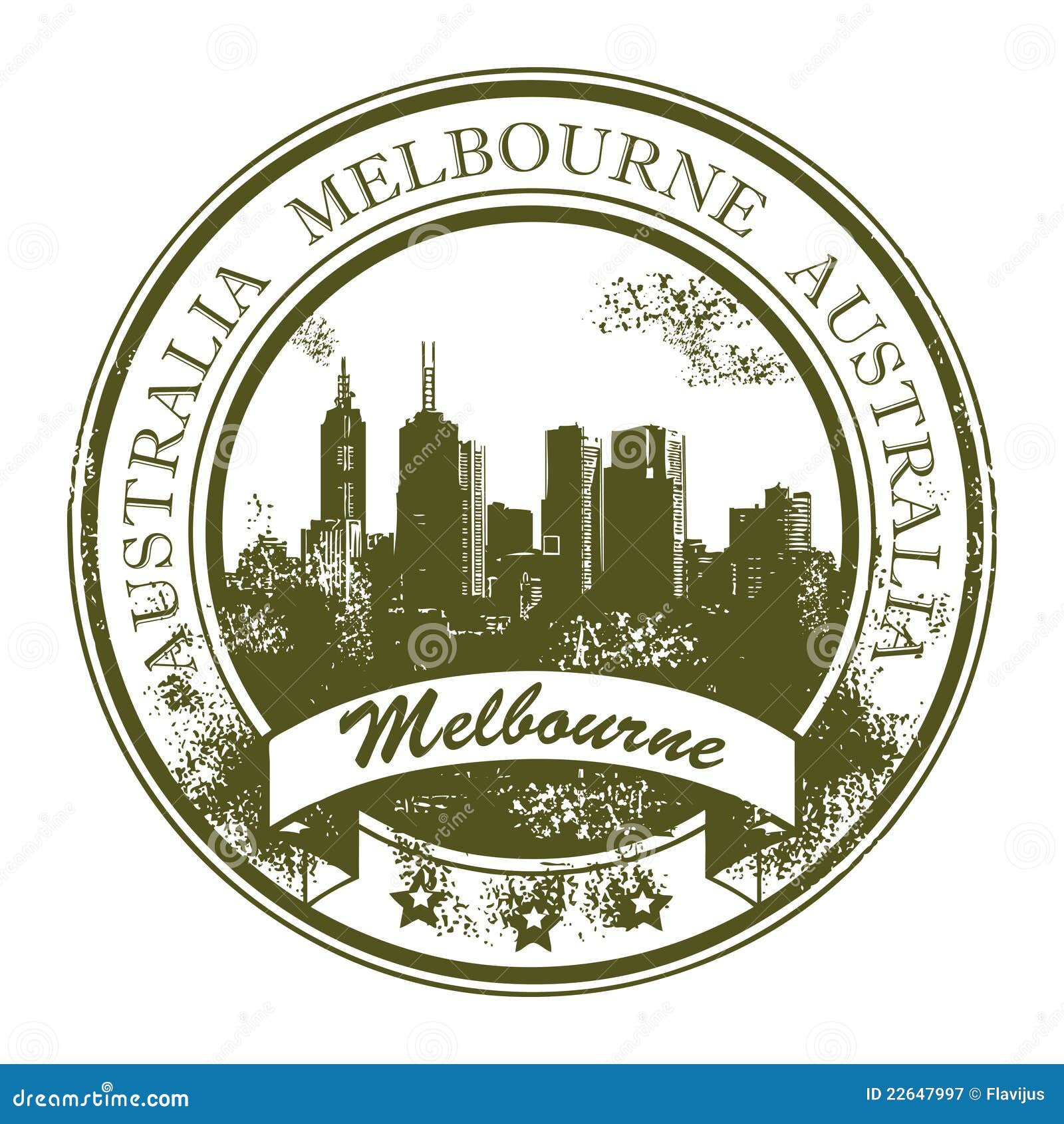 Melbourne Australia City Map In Retro Style In Golden Color. Outline ...
