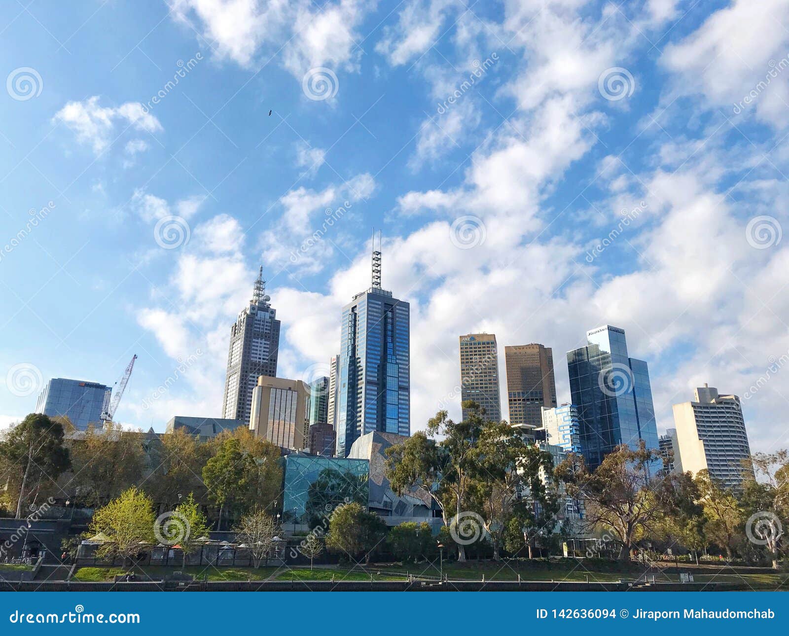 Melbourne CBD editorial stock image. Image of melbourne - 142636094