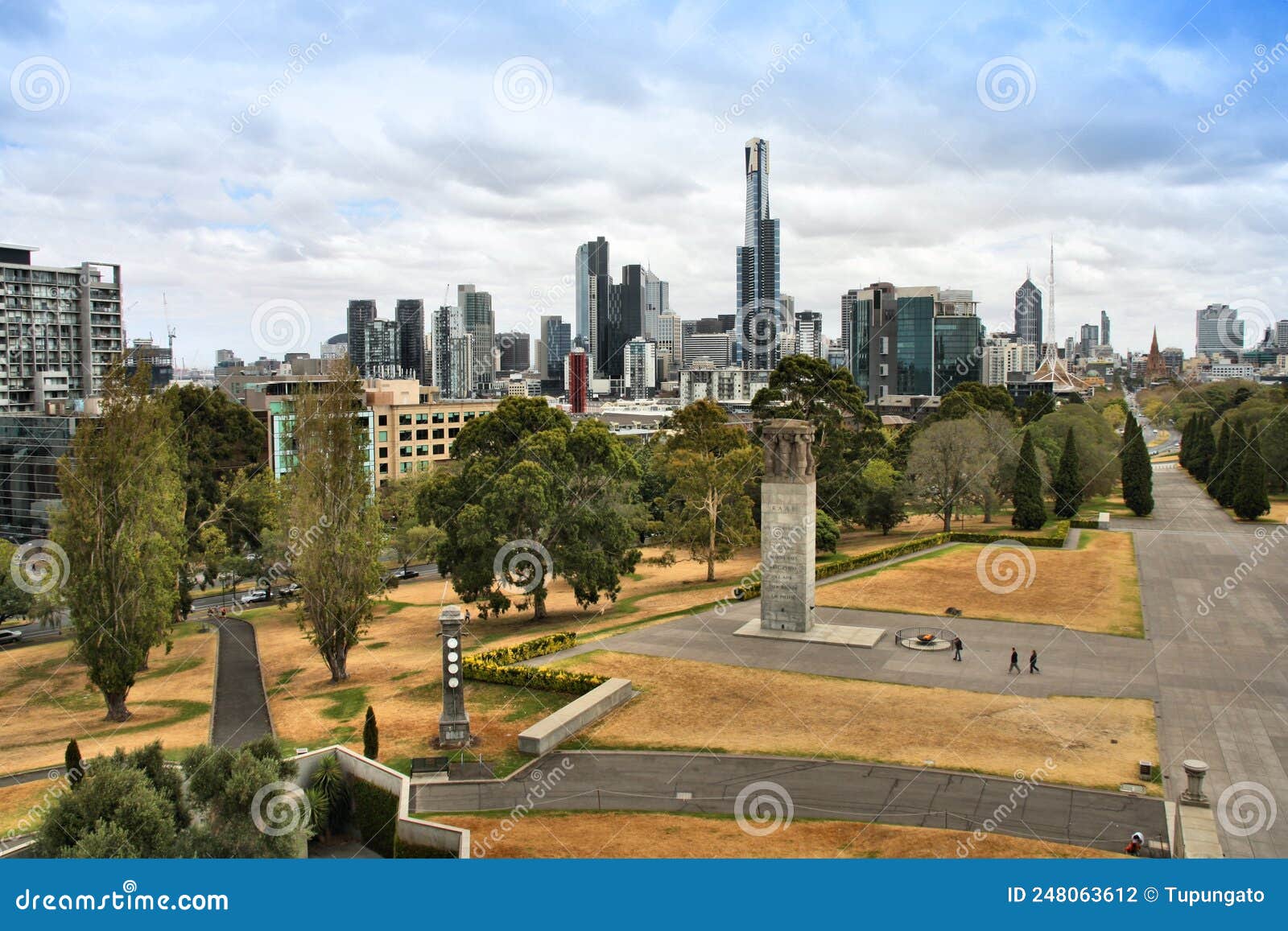 Melbourne CBD skyline stock photo. Image of landmark - 248063612