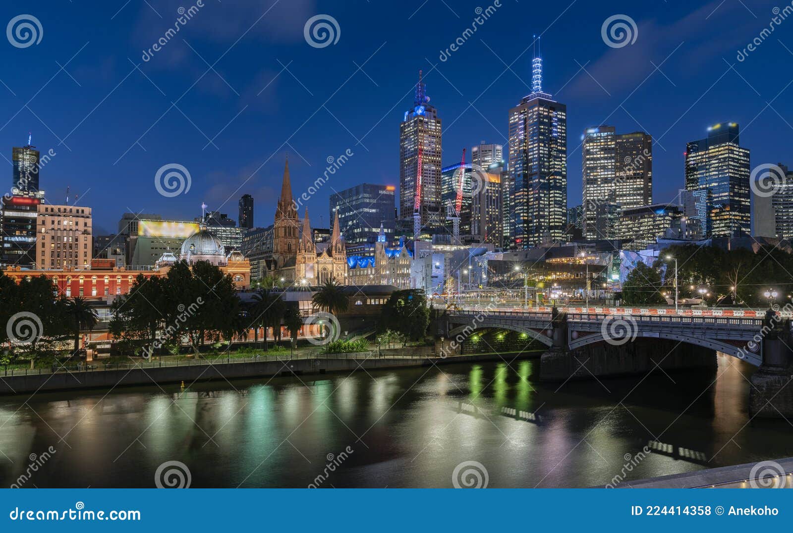 Melbourne city stock photo. Image of destination, park - 224414358
