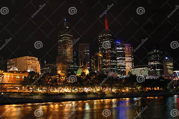 Melbourne City at Night (II) Stock Image - Image of city, flame: 342123