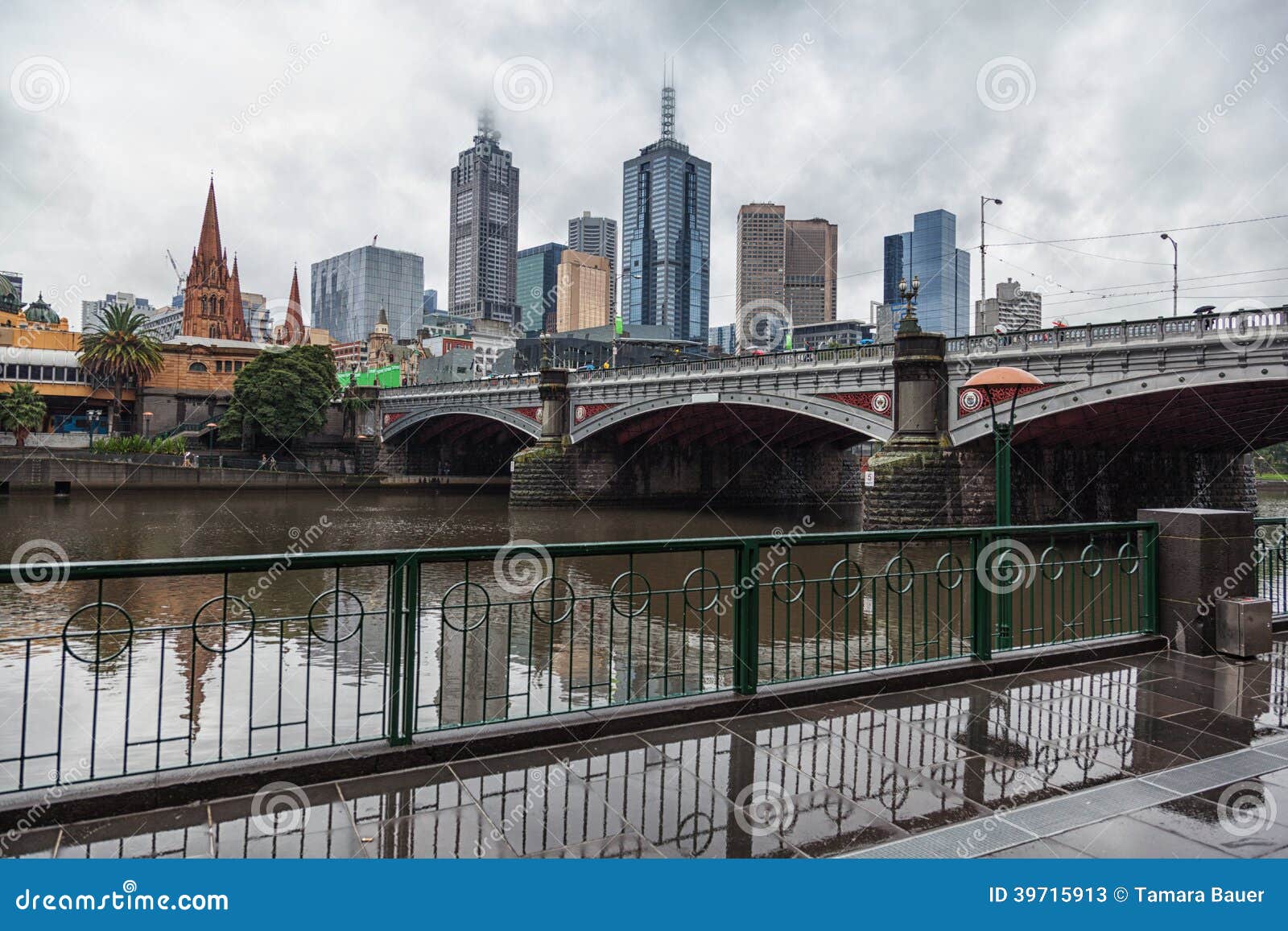 Melbourne City Aerial View Panorama Skyline Cityscape. Fitzroy Gardens ...