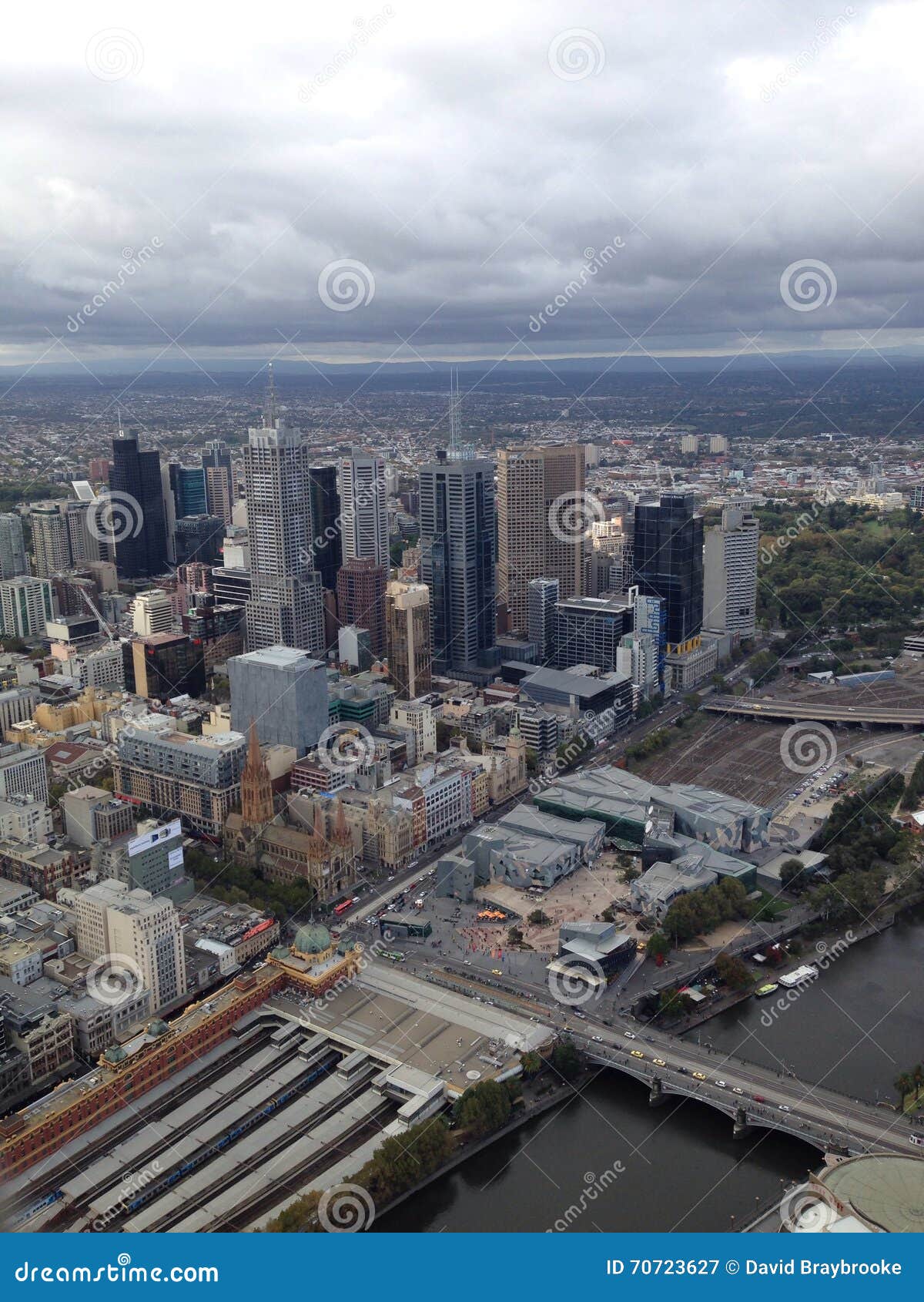 Melbourne City Skyline Cityscape Buildings Editorial Photography ...