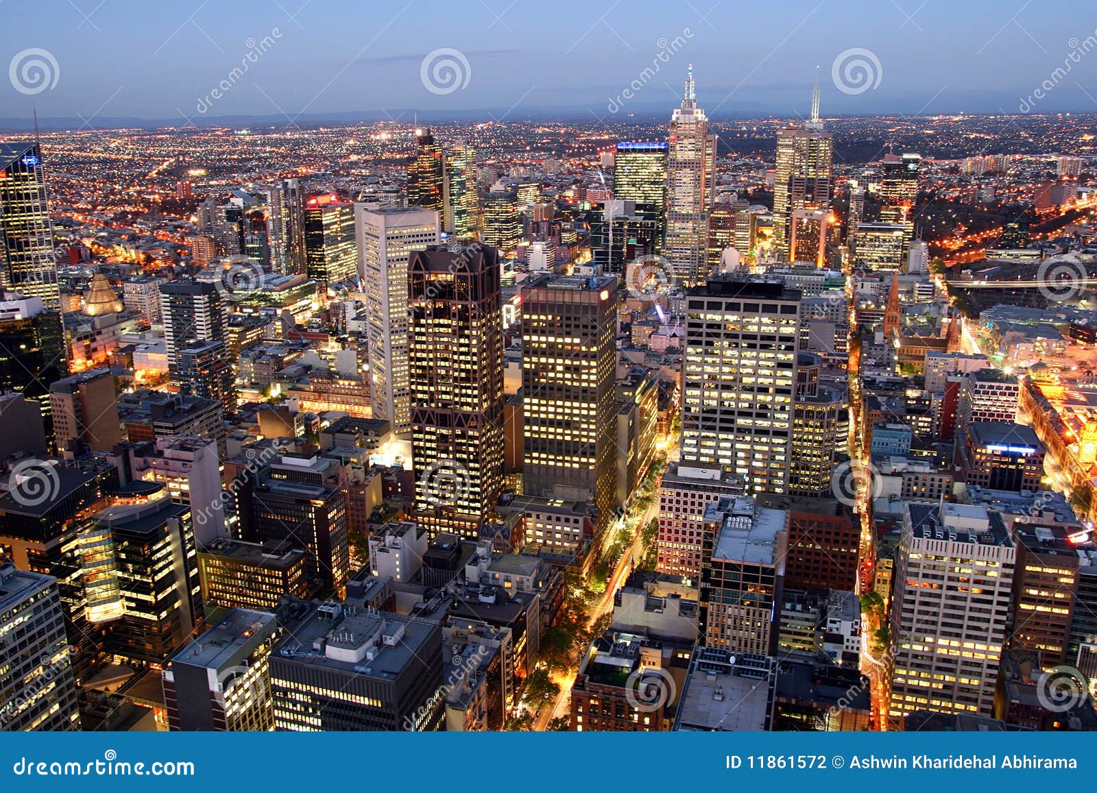 Melbourne Cityscape stock photo. Image of light, building - 11861572