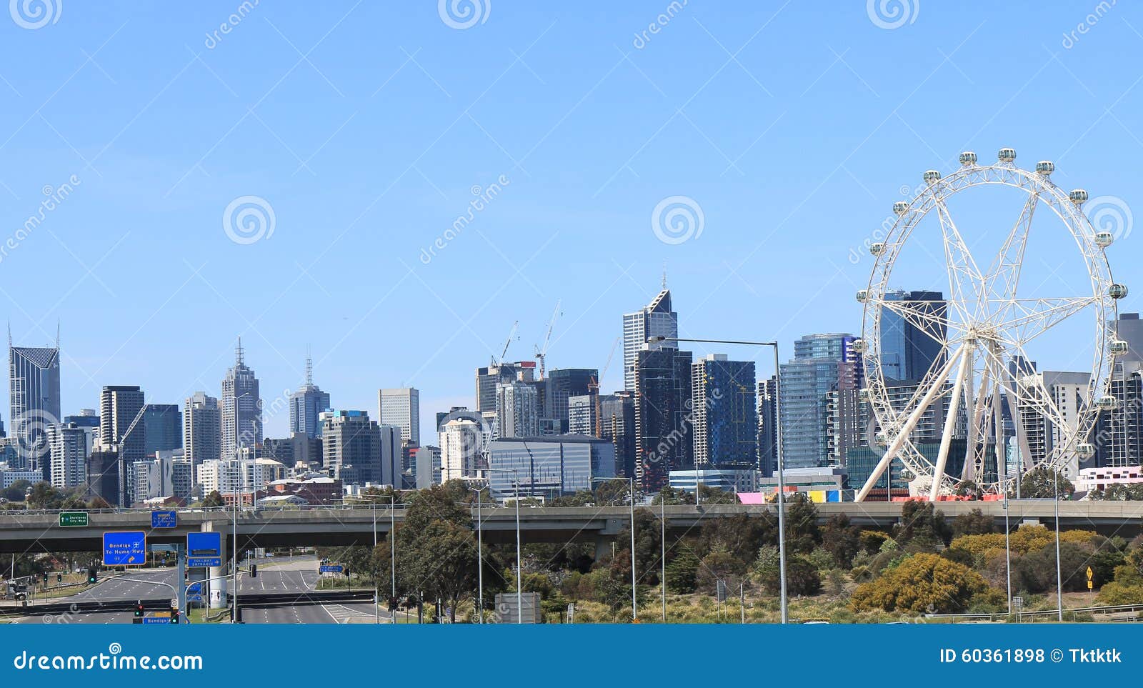 Melbourne Cityscape View Australia Stock Photo - Image of famous ...