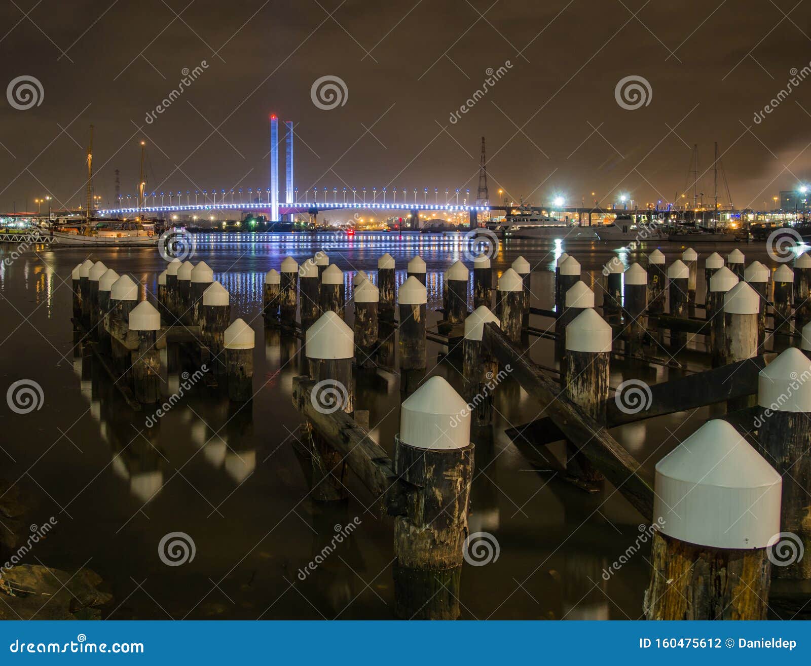 Melbourne Docklands and Bolte Bridge Stock Photo - Image of panorama ...