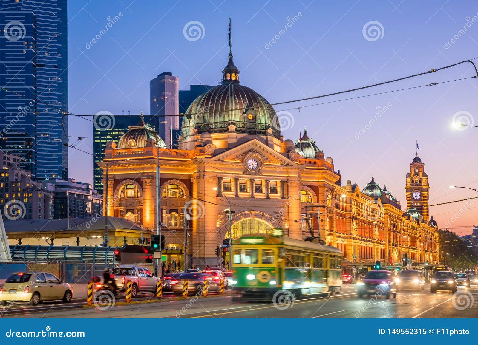 Melbourne Flinders Street Train Station in Australia Stock Image ...