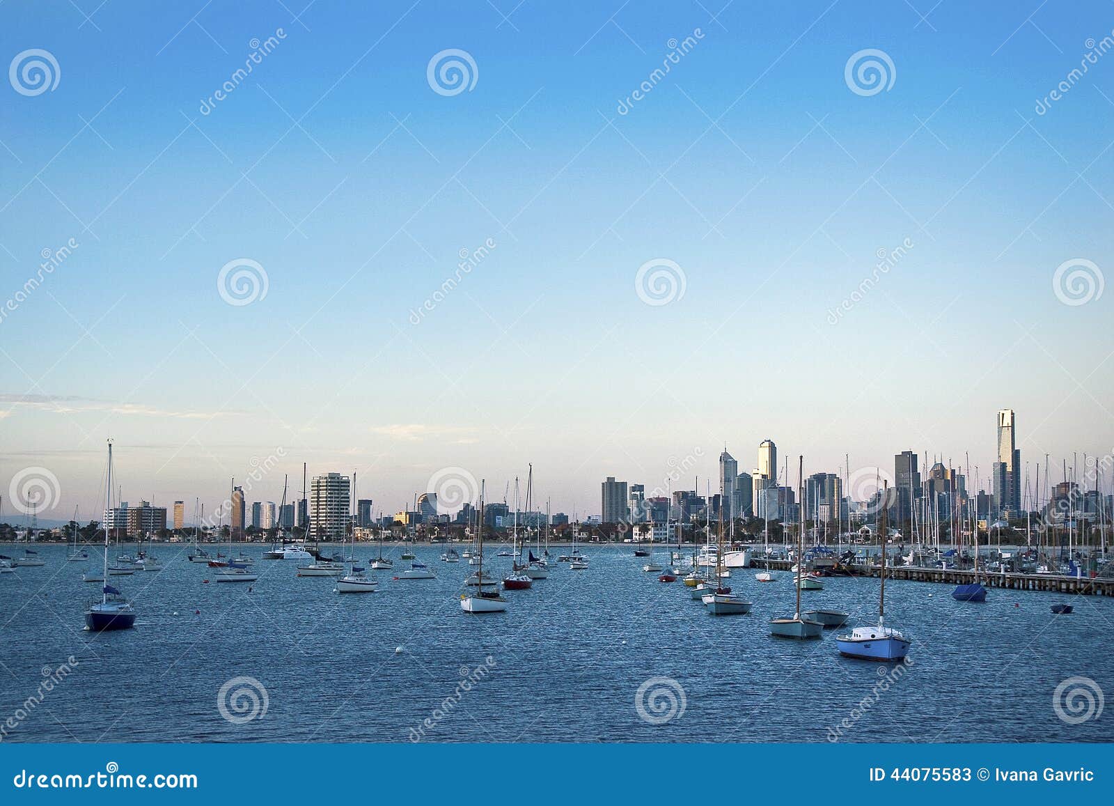 Melbourne harbor stock image. Image of blue, ocean, port - 44075583