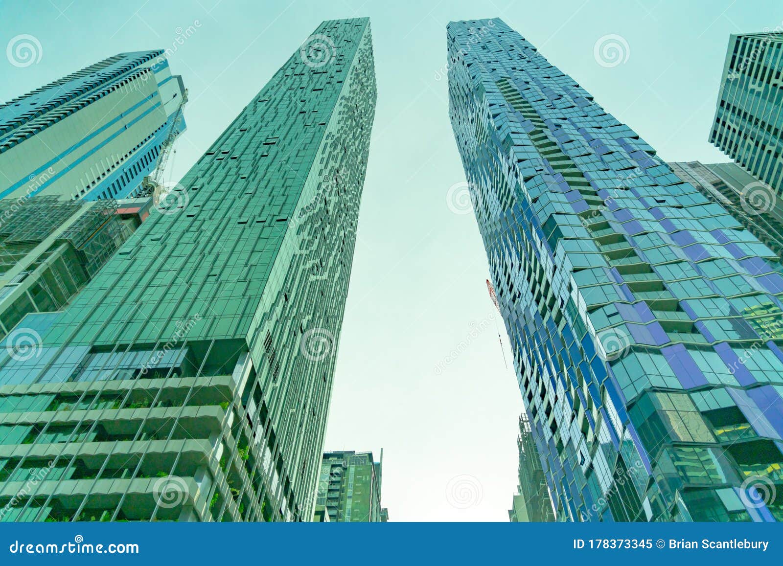 Melbourne High-rise CBD Buildings Rising Skyward Stock Image - Image of ...