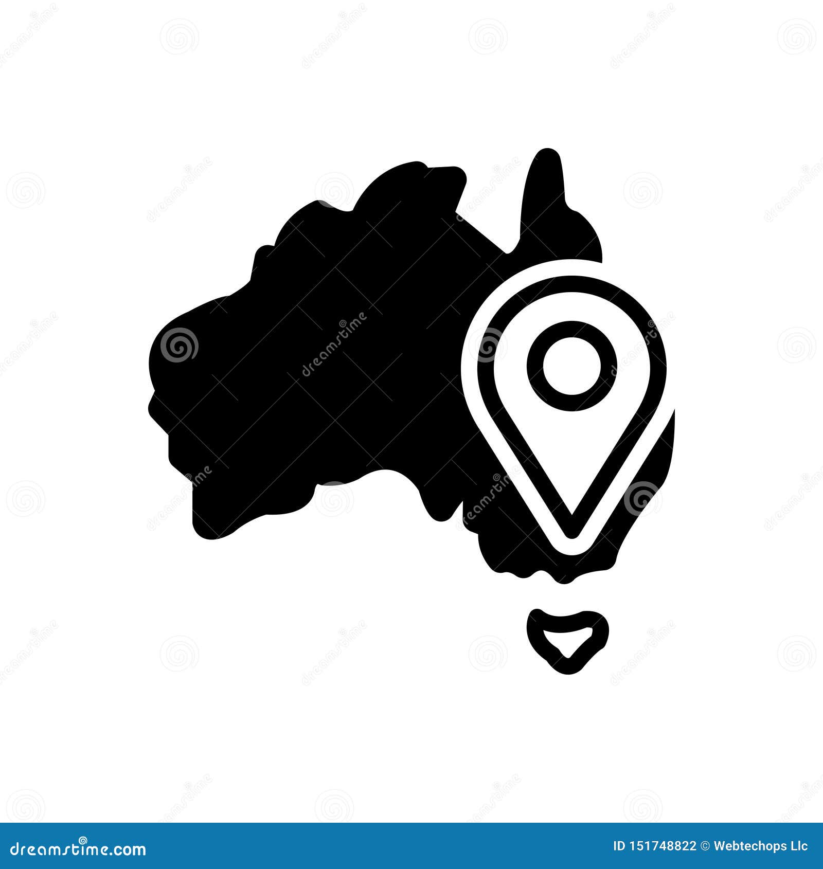 Black Solid Icon for Melbourne, City and Landmark Stock Vector ...