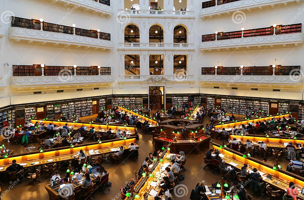 Melbourne Library in Australia Editorial Stock Image - Image of retail ...