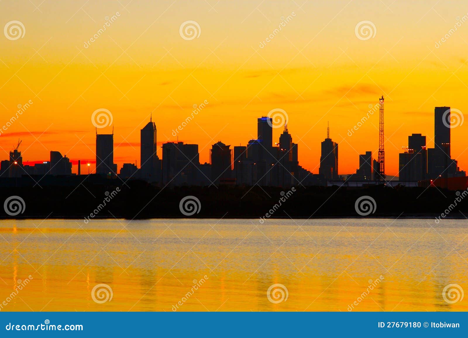 Melbourne Morning stock photo. Image of reflection, urban - 27679180