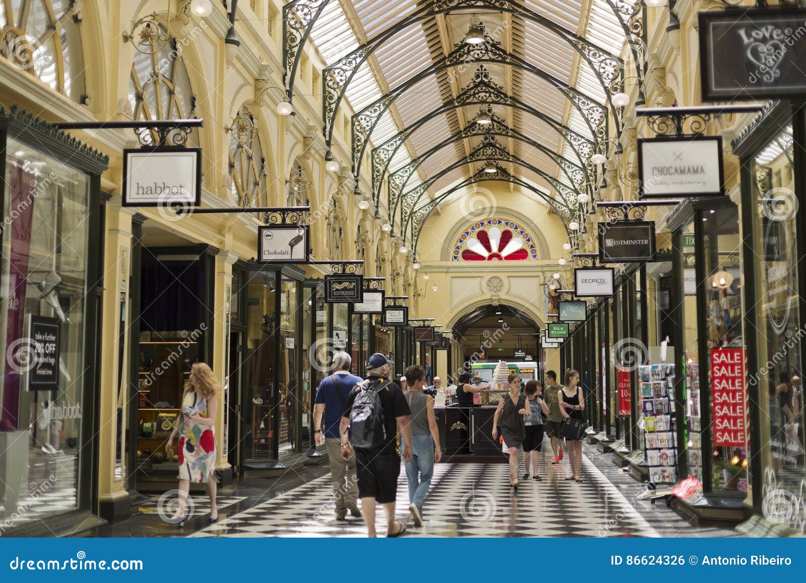 Melbourne Royal Arcade editorial photo. Image of arcade - 86624326