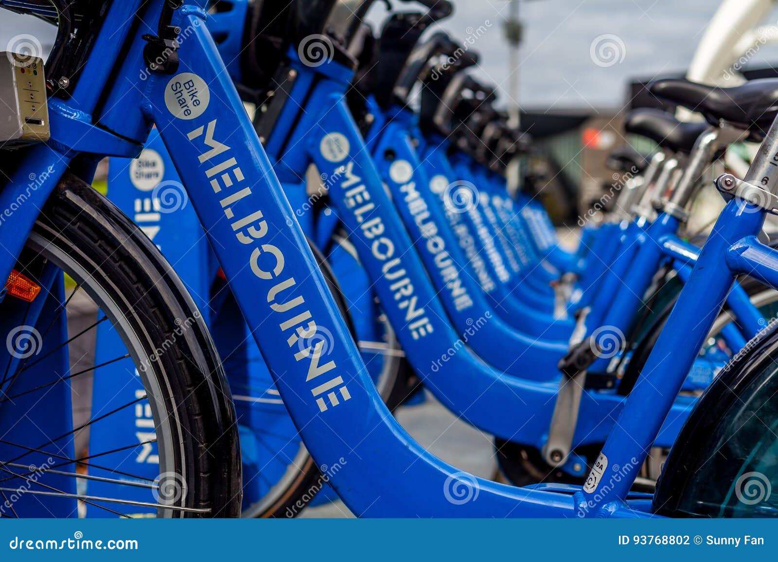 Melbourne Share Bike editorial photography. Image of kiosk - 93768802