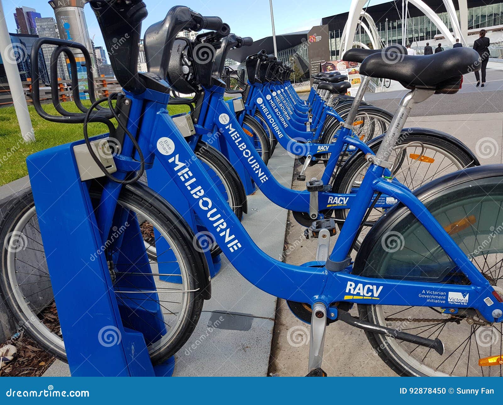 Melbourne Share Bike editorial image. Image of distance - 92878450