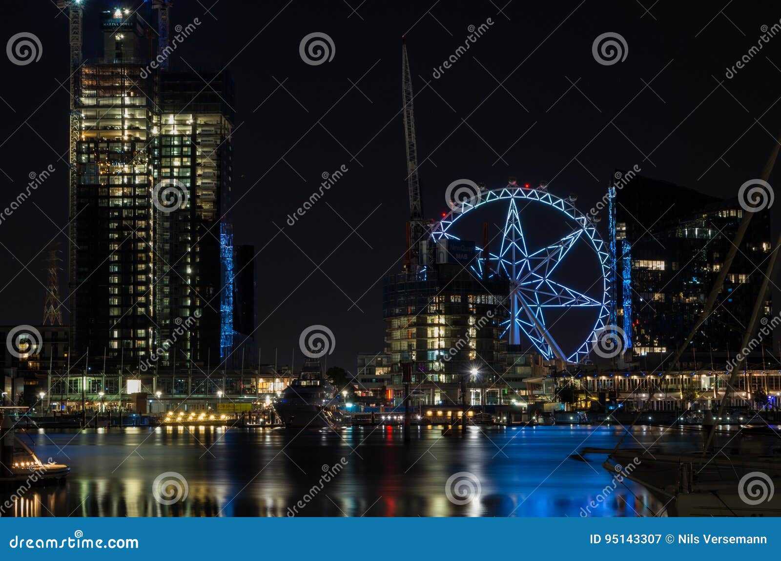 Melbourne Star Observation Wheel at Docklands Editorial Photography ...