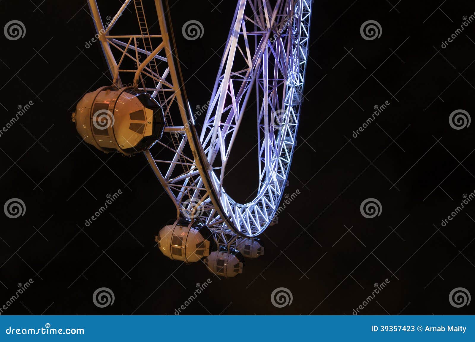 Melbourne Star Wheel at Night Stock Image - Image of australia ...
