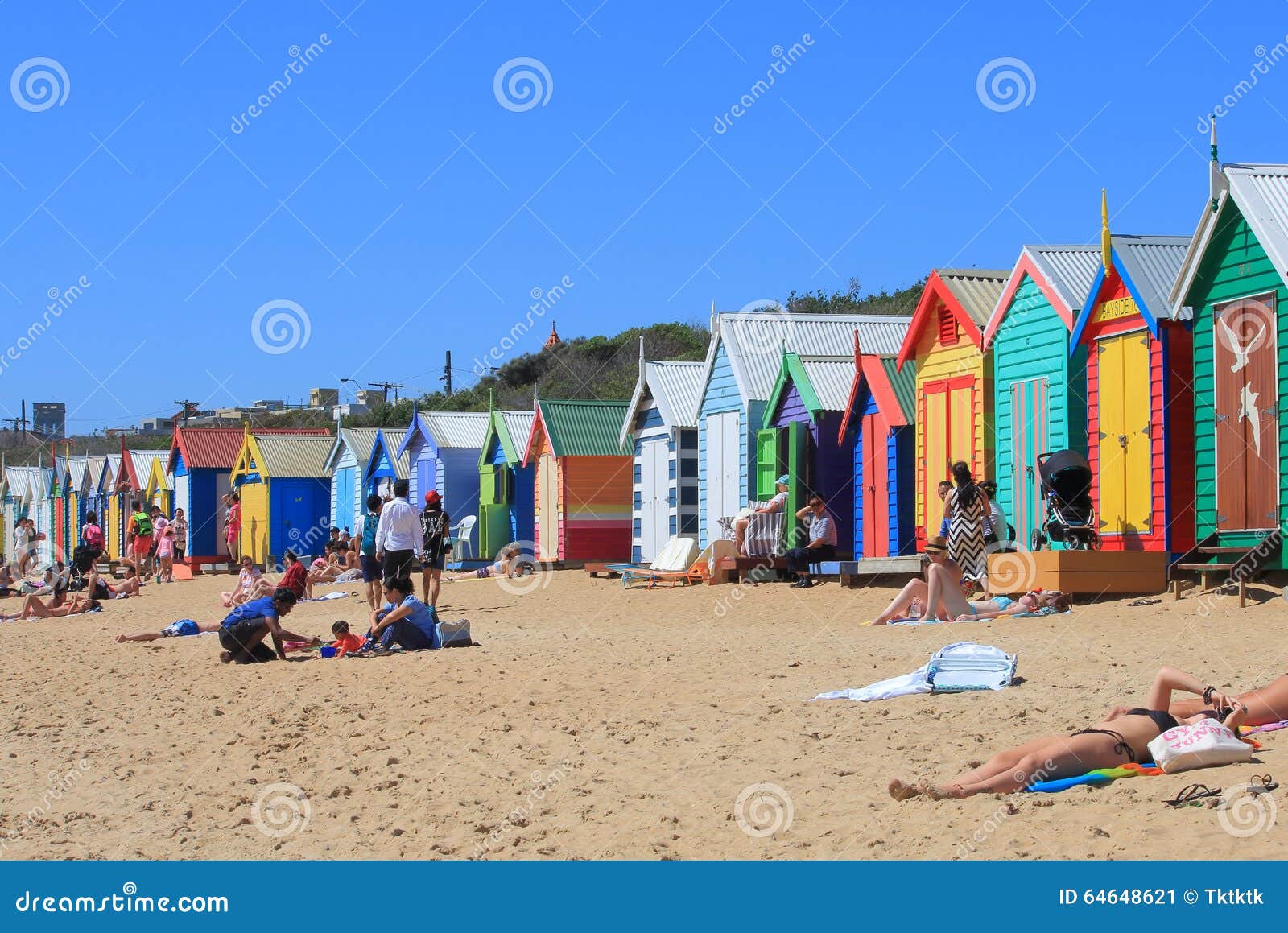 Melbourne-Strand, Der Kasten Australien Badet Redaktionelles Foto ...