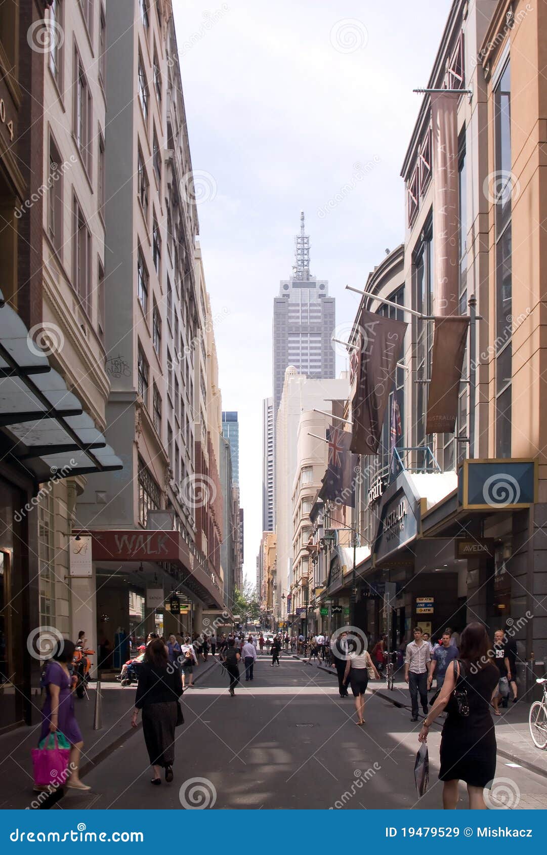 Melbourne street editorial stock image. Image of melbourne - 19479529