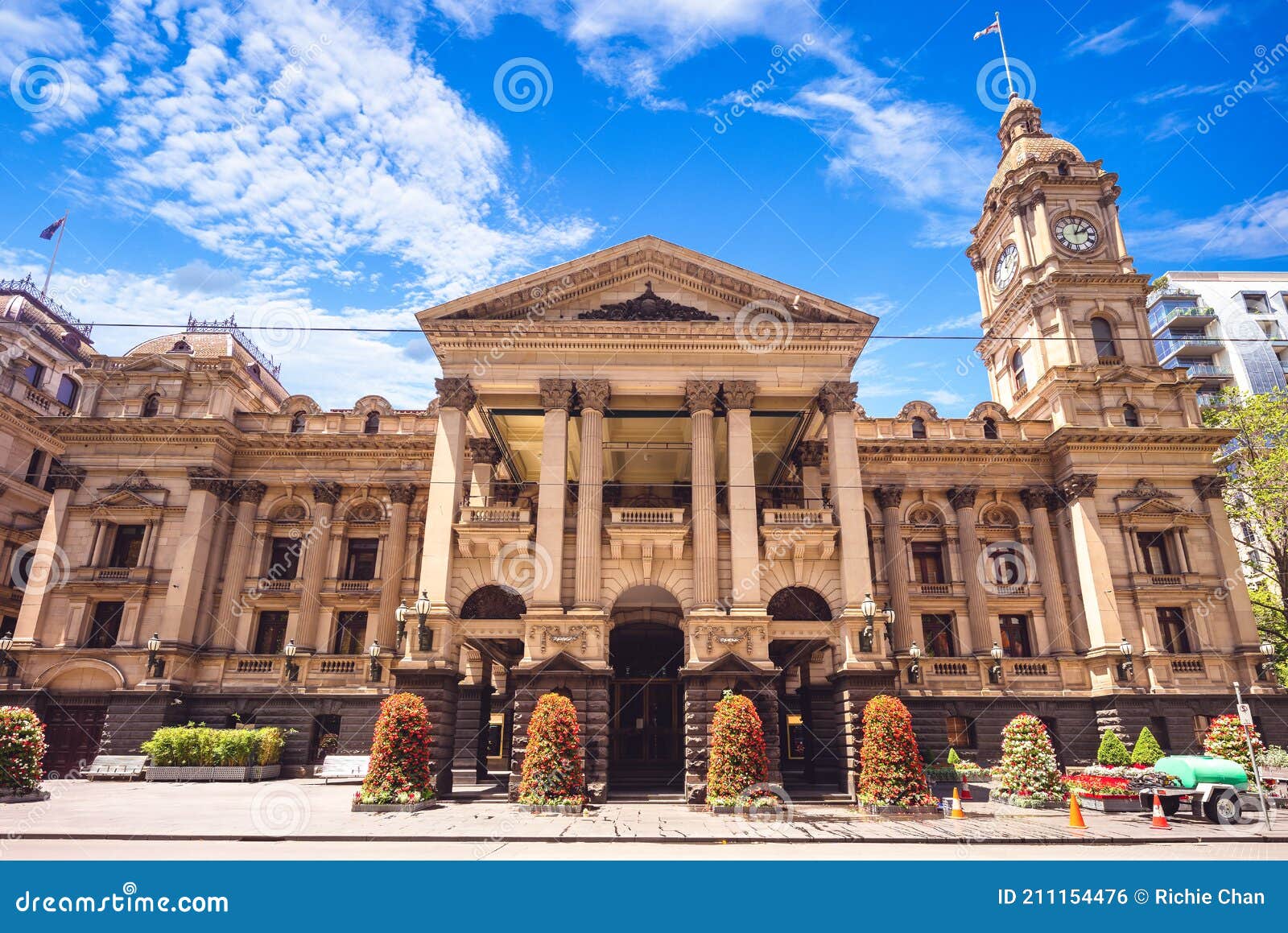 Melbourne Town Hall at Central Melbourne, Victoria, Australia Stock ...