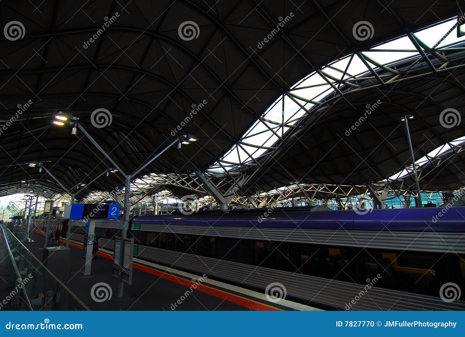 Melbourne Train Station Platform. Stock Photo - Image of roof ...