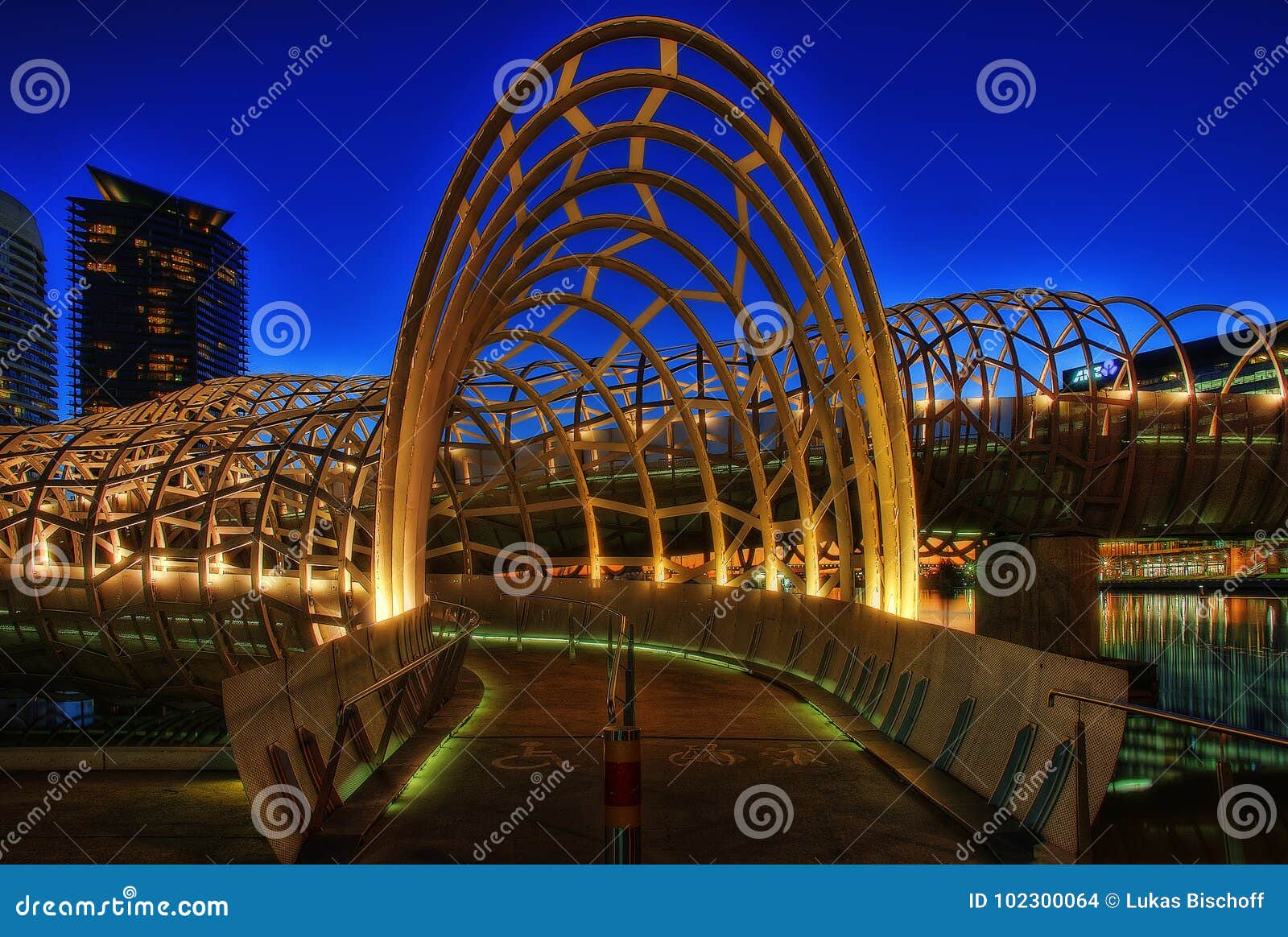 Melbourne Webb Bridge editorial stock image. Image of building - 102300064