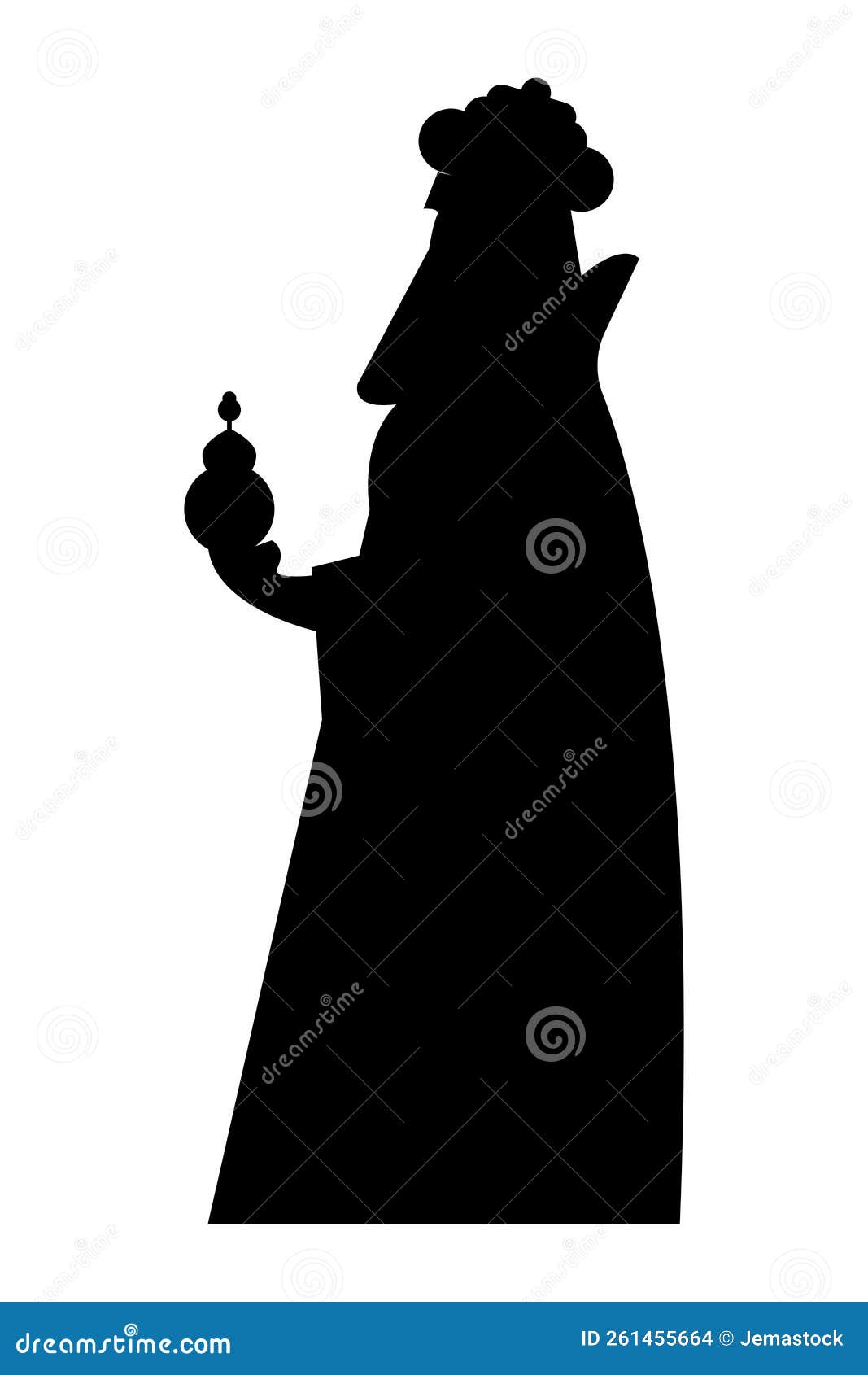 Melchior Wise Man Silhouette Stock Vector - Illustration of religion ...