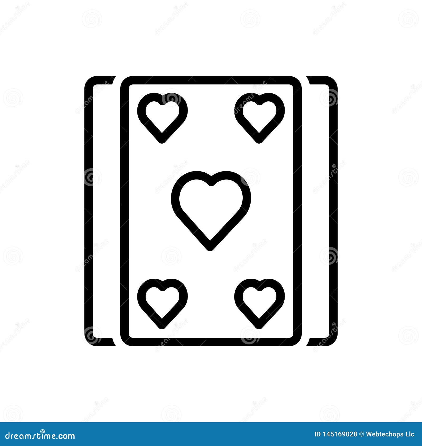 Black Line Icon for Meld, Card and Casino Stock Illustration ...