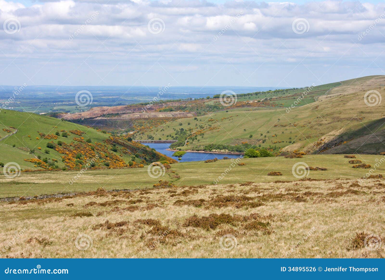 Meldon Reservoir stock photo. Image of lake, wild, bracken - 34895526