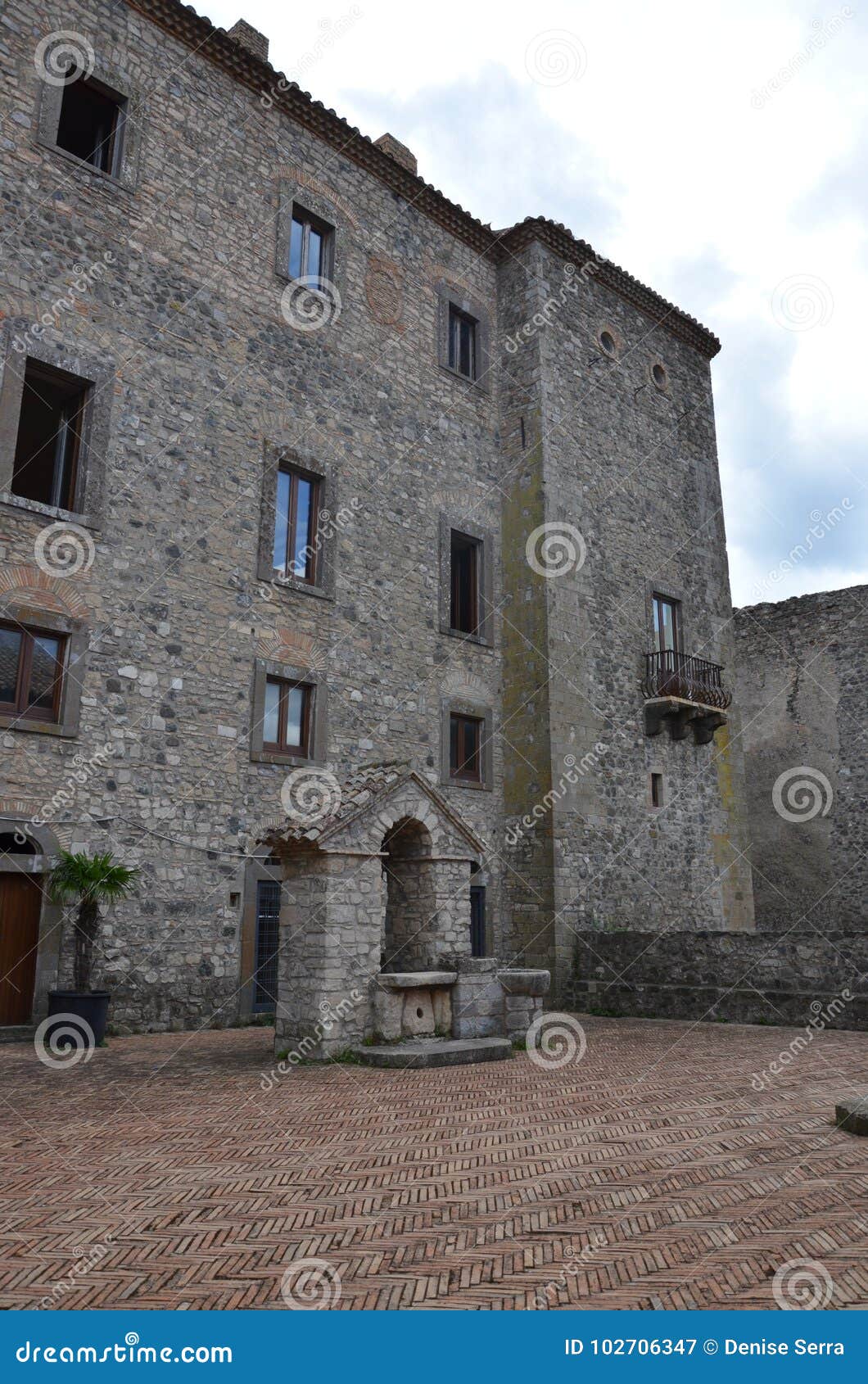 A View of Melfi Castle in Basilicata Stock Image - Image of tourist ...