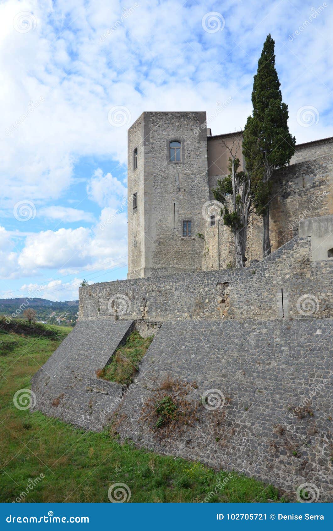 A View of Melfi Castle in Basilicata Stock Image - Image of outside ...