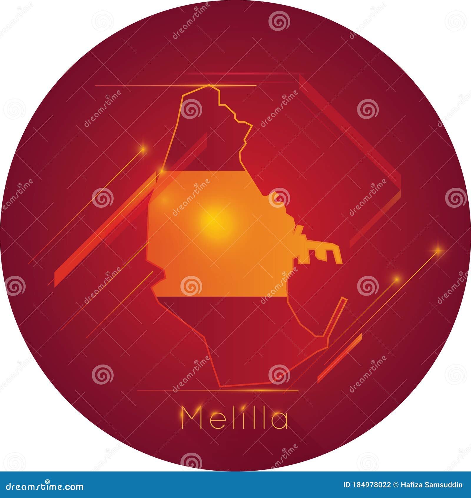 Melilla Map. Vector Illustration Decorative Design Stock Illustration ...