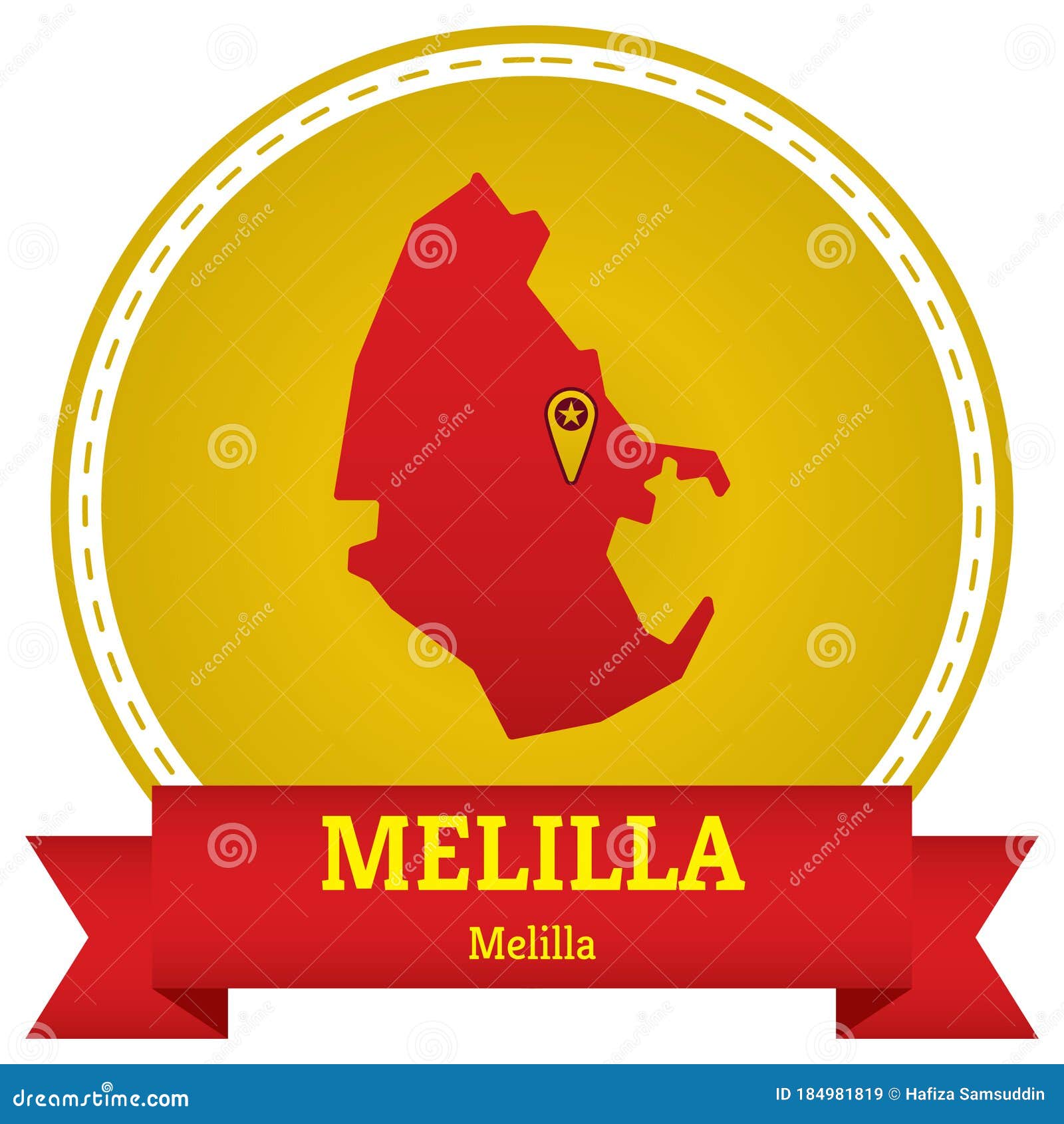 Map Of Melilla. Vector Illustration. World Map Royalty-Free Cartoon ...