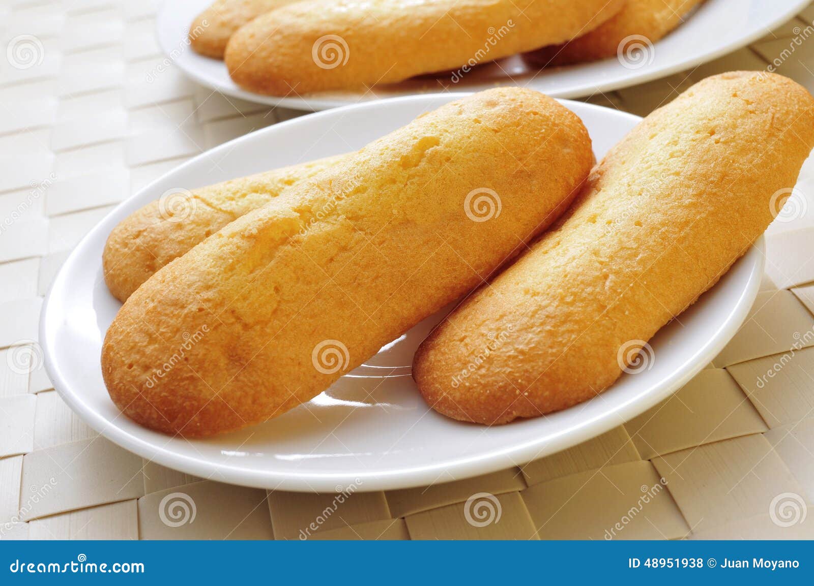 Melindros, Typical Sponge Biscuits of Catalonia, Spain Stock Photo ...