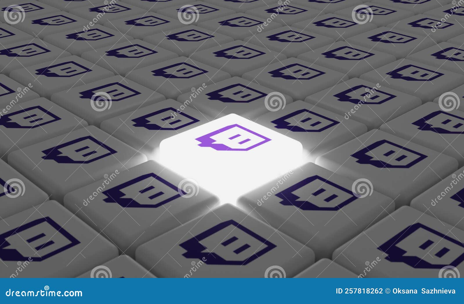 Melitopol, Ukraine - September 28, 2022: Twitch Logo Icon Isolated on Shape of Cubes. Stream ...