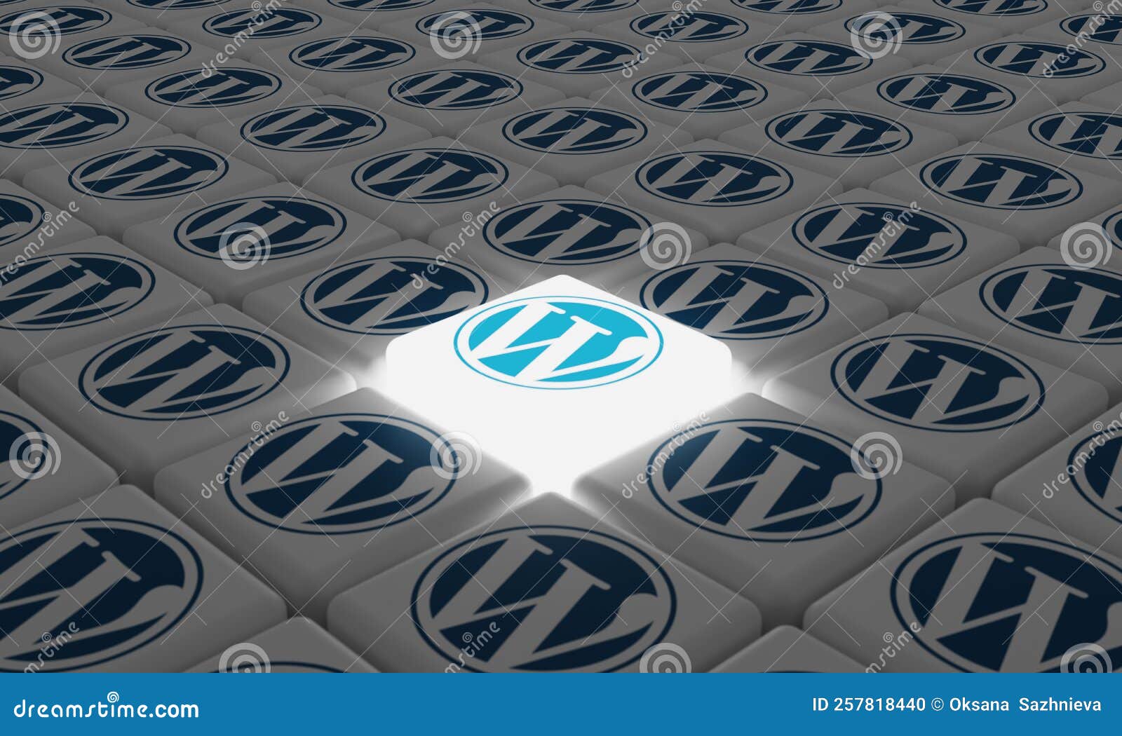 Melitopol, Ukraine - September 28, 2022: Wordpress Logo Icon Isolated on Shape of Cubes ...