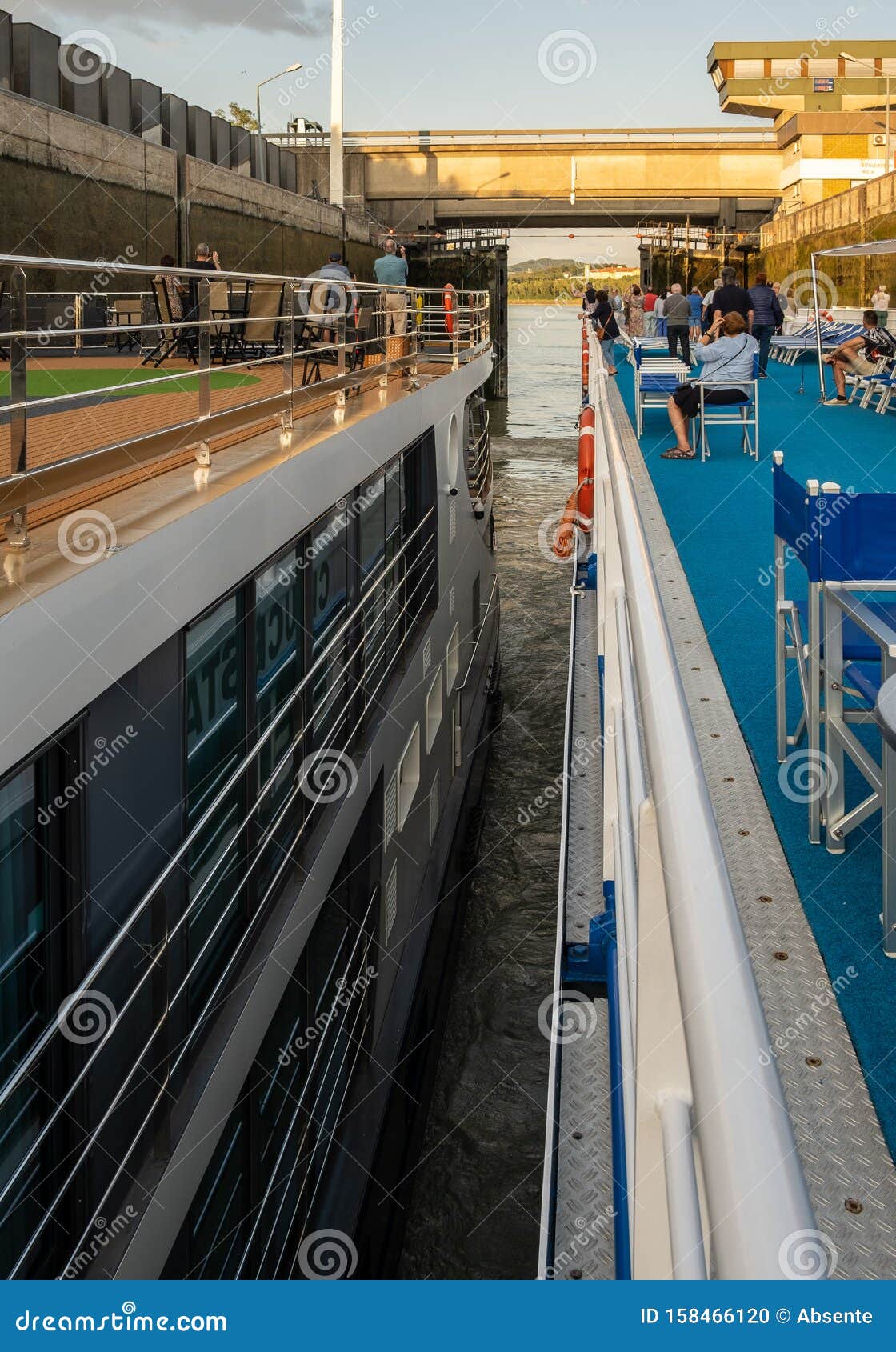 Melk Locks on the Danube River Editorial Image - Image of foodgate ...