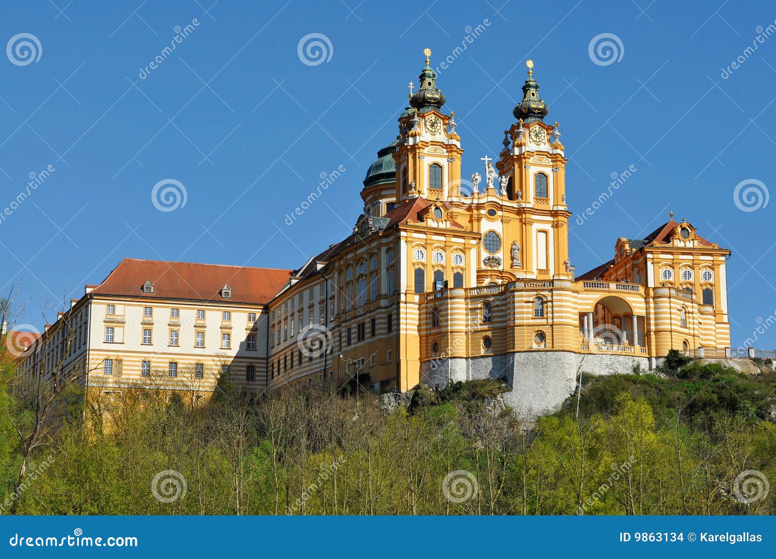 Melk monastery stock photo. Image of school, architecture - 9863134